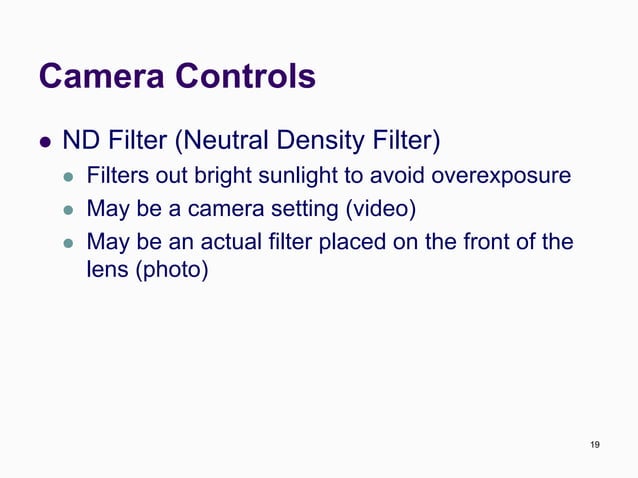 Camera basics | PPTX | Cameras and Camcorders | Consumer Electronics