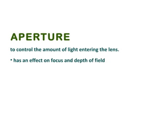 Camera controls - Exposure Triangle | PPT