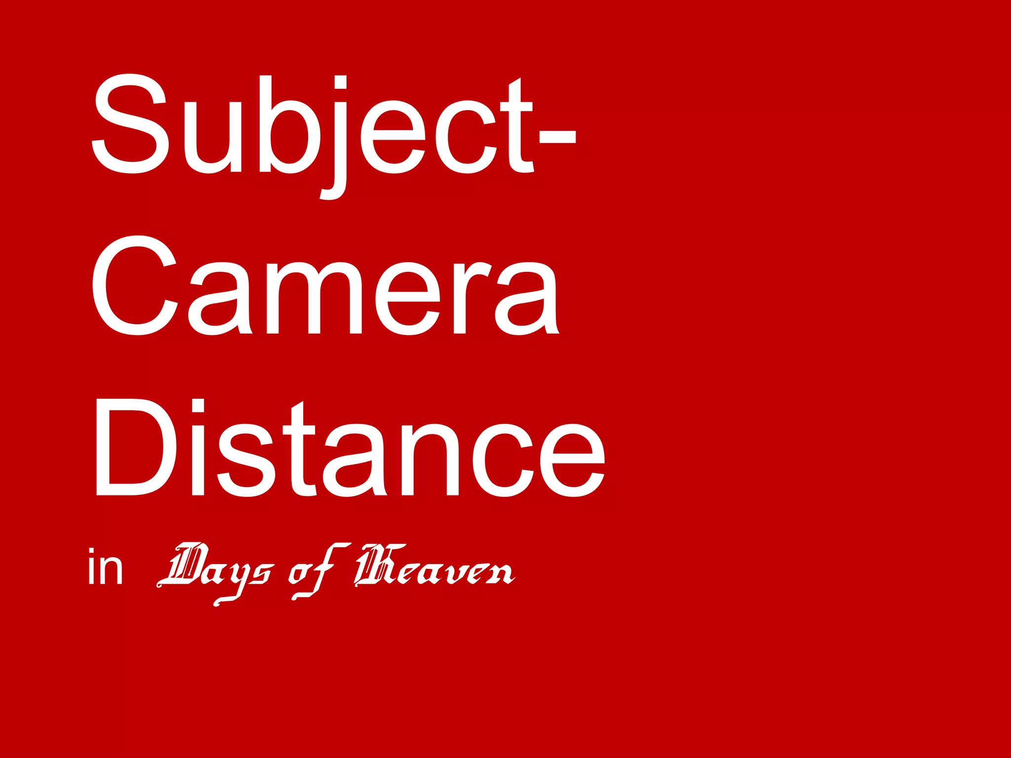 Camera distances and angles | PPT