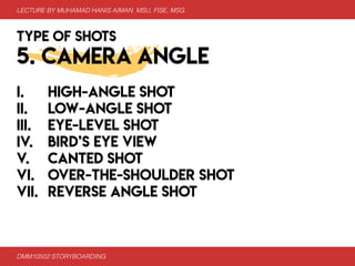 camera fundamental shots TECHNIQUES CAMERA ANGLE | PDF