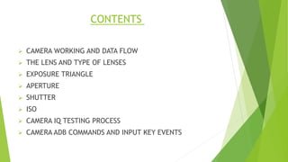 INTRODUCTION TO CAMERA LENS AND IMAGE QUALITY TESTING | PDF ...