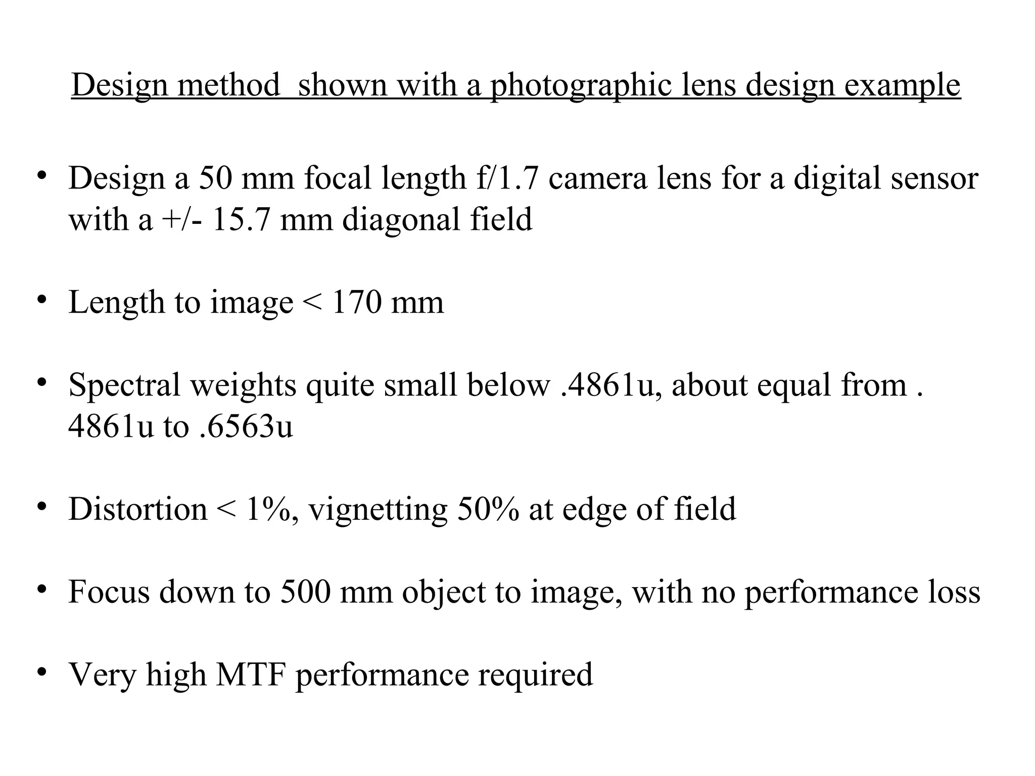 A general lens design method, with a photographic lens example | PPT