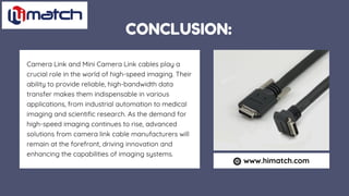 Role of Camera Link and Mini Camera Link Cables in High-Speed Imaging | PDF