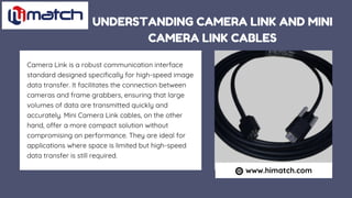 Role of Camera Link and Mini Camera Link Cables in High-Speed Imaging | PDF