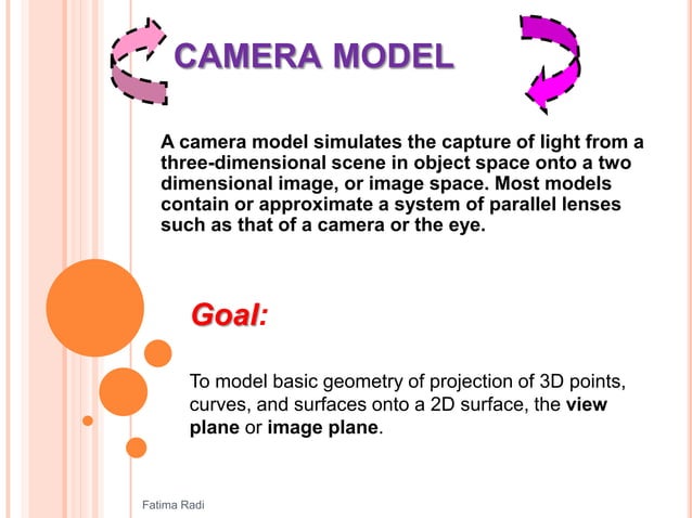Camera model ‫‬ | PPTX