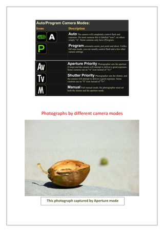 Camera modes | DOCX