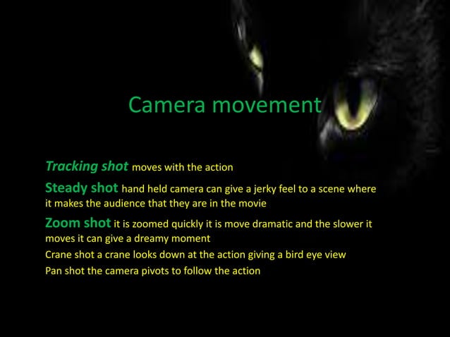 Camera movement | PPTX | Photography | Arts and Crafts