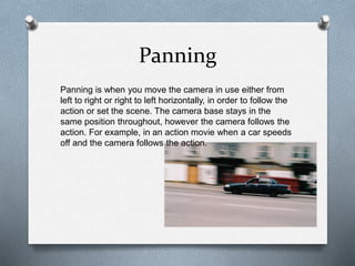 Camera movement | PPTX | Photography | Arts and Crafts