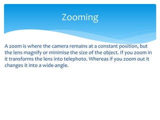 Camera movement | PPTX