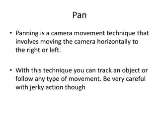 Camera movement and composition | PPT