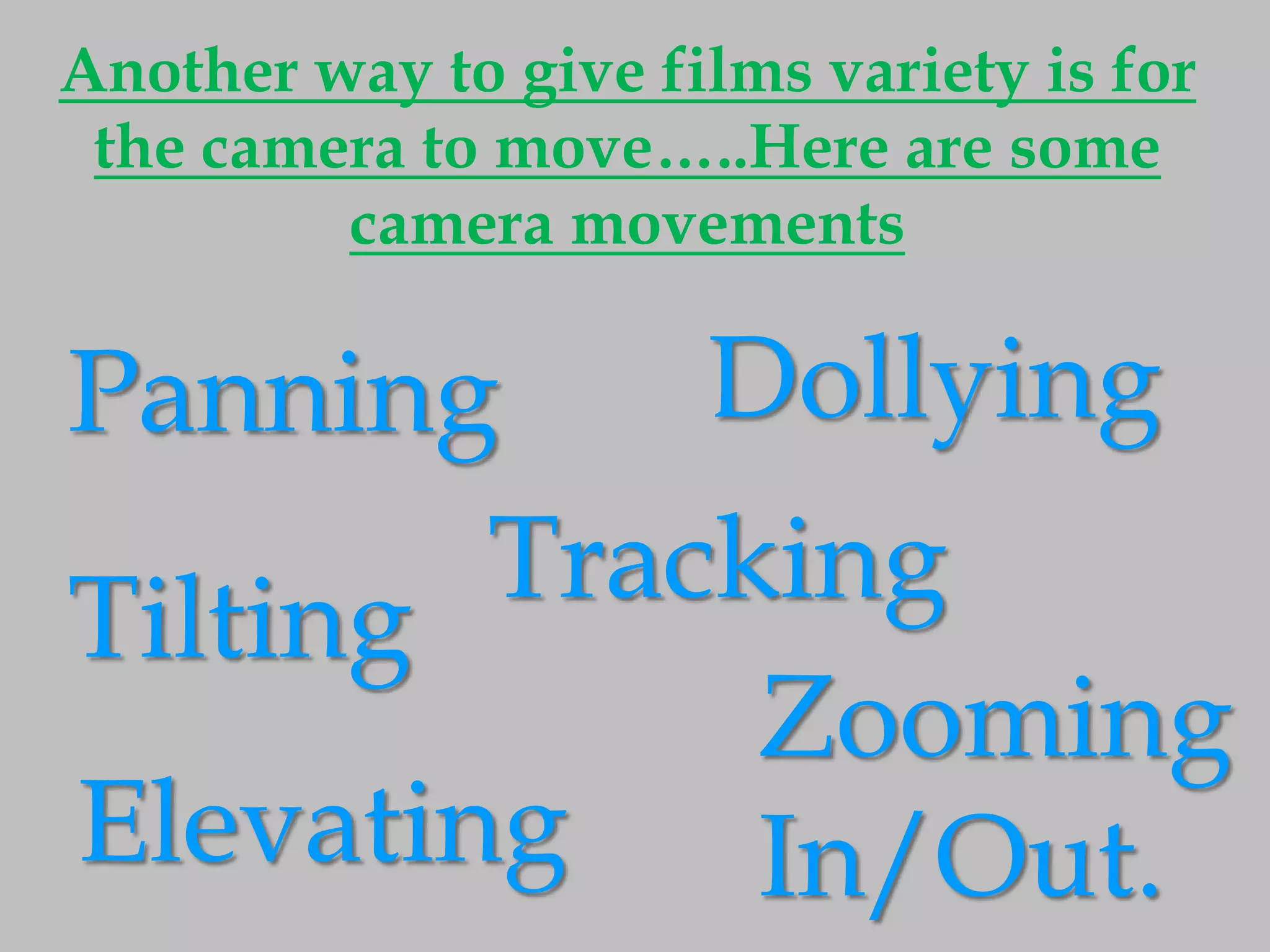 Camera movements | PPT