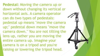 Camera movements | PPTX | Cameras and Camcorders | Consumer Electronics