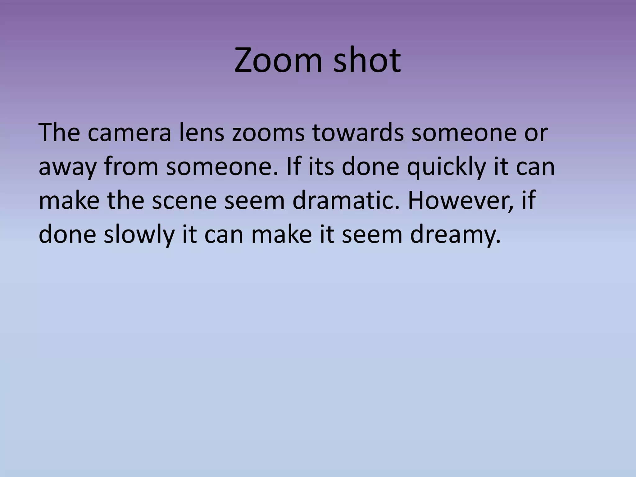 Different Types Of Camera Movements | PPTX