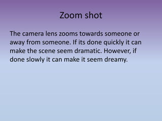 Different Types Of Camera Movements | PPTX