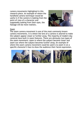 Camera Movements | PDF