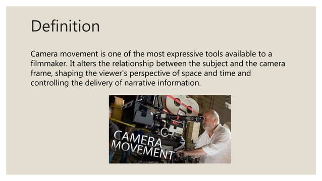 Camera movements | PPTX
