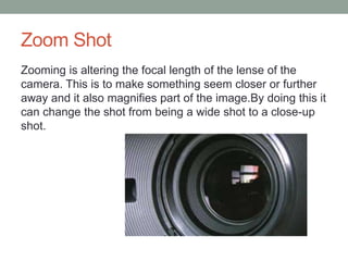 Camera movements angles and shots | PPTX