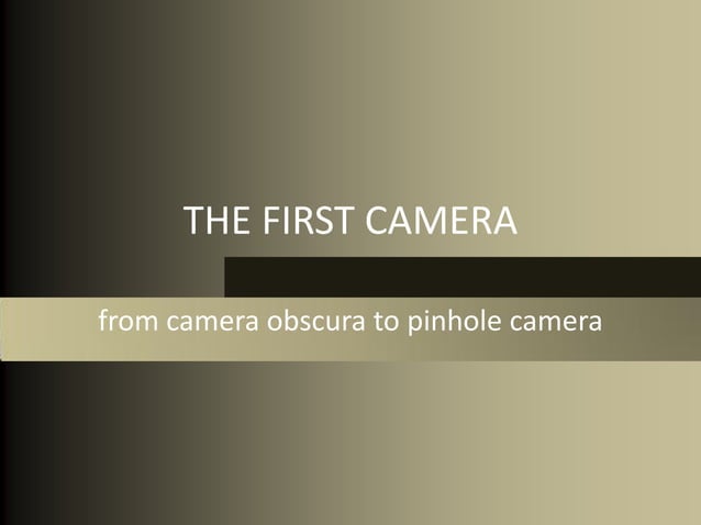 Camera obscura pinhole | PDF