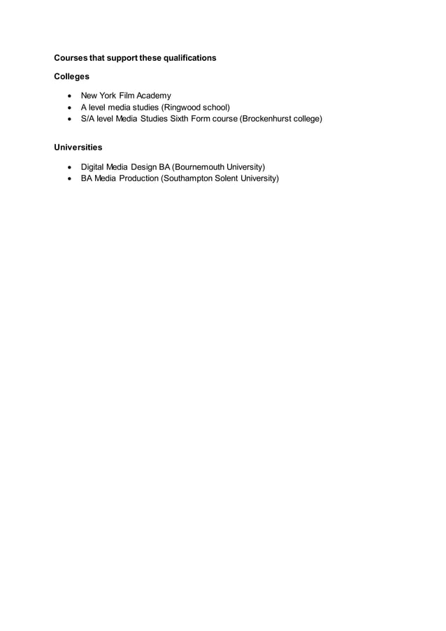 Camera operator job qualificationsbtgrebwtrewby | DOCX | Cameras and ...