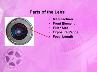 Parts of a Digital Cinema Camera | PPT