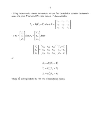 Camera parameters | PDF | 3-D Graphics | Computer Software and Applications