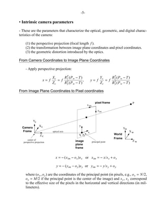 Camera parameters | PDF | 3-D Graphics | Computer Software and Applications