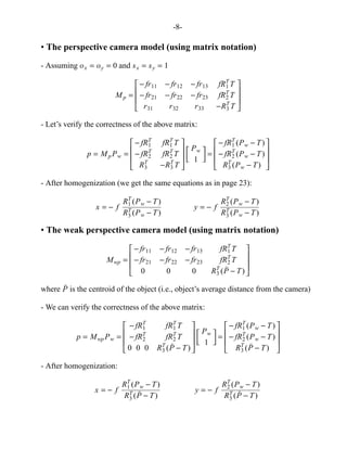 Camera parameters | PDF