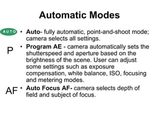 Camera parts and function (Types of Camera) | PPT