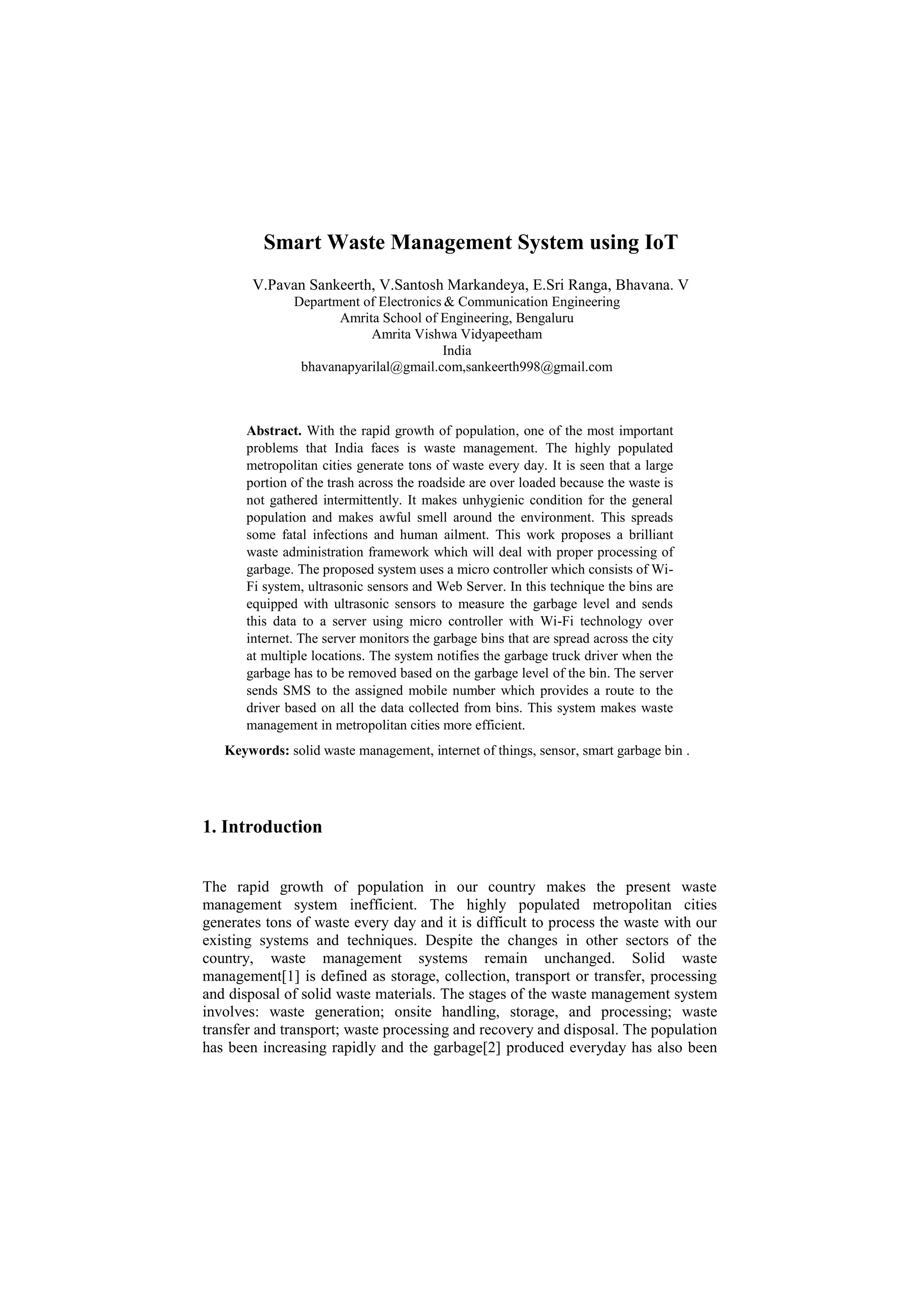 waste management system for urban use app | PDF