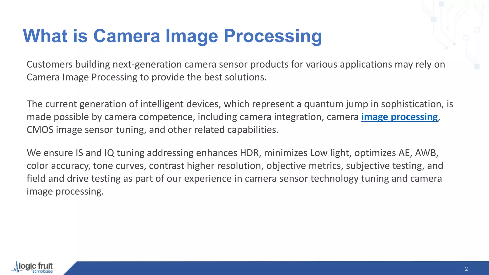 Camera Sensor Technologies – An Overview [2023] | PPTX | Cameras and Camcorders | Consumer ...