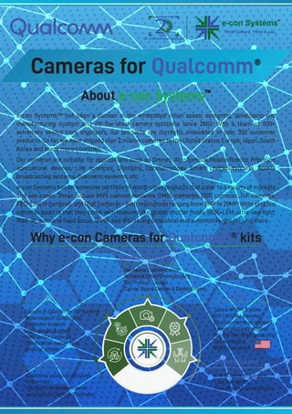 e-con Systems' Cameras for Qualcomm Kits | PDF
