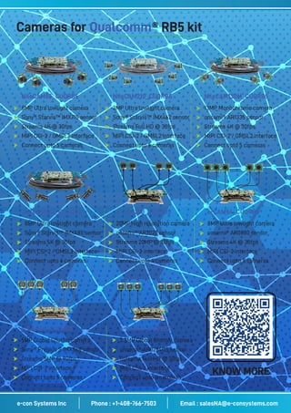 e-con Systems' Cameras for Qualcomm Kits | PDF
