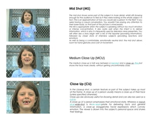 Camera shots a visual guide | PPT