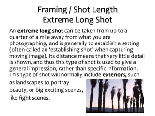 Camera Shots and Angles for Still Image Photography | PPTX