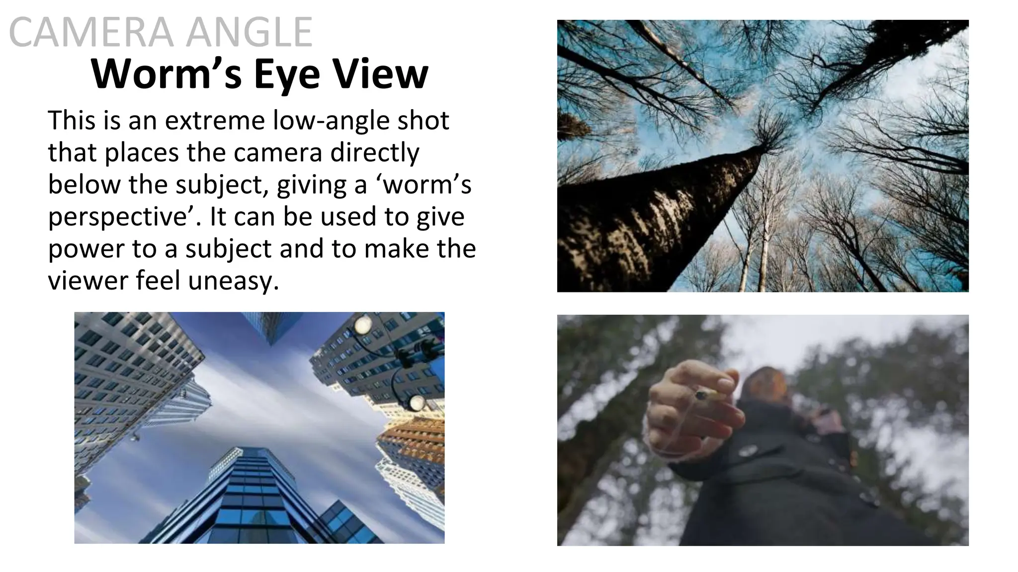 Camera shots and angles.pptx | Photography | Arts and Crafts