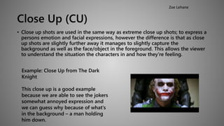 Camera shots and angles | PPTX