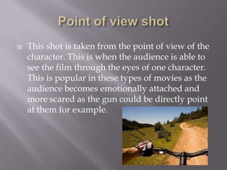 Camera shots and angles for a horror and thriller film | PPTX