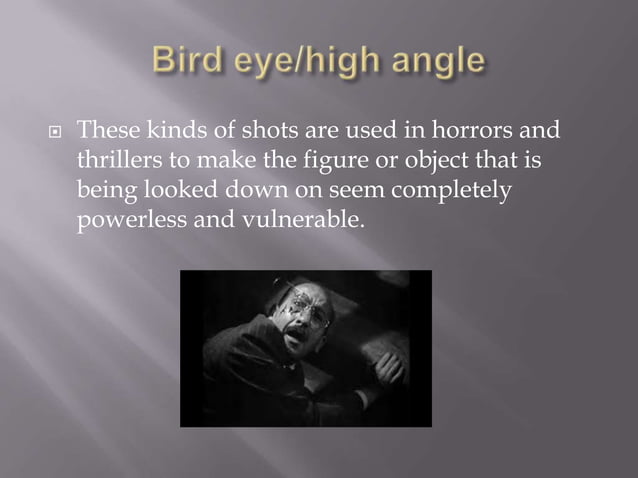 Camera shots and angles for a horror and thriller film | PPTX ...