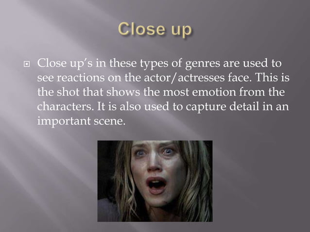 Camera shots and angles for a horror and thriller film | PPTX ...