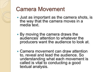 Camera shots and types | PPTX