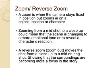 Camera shots and types | PPTX