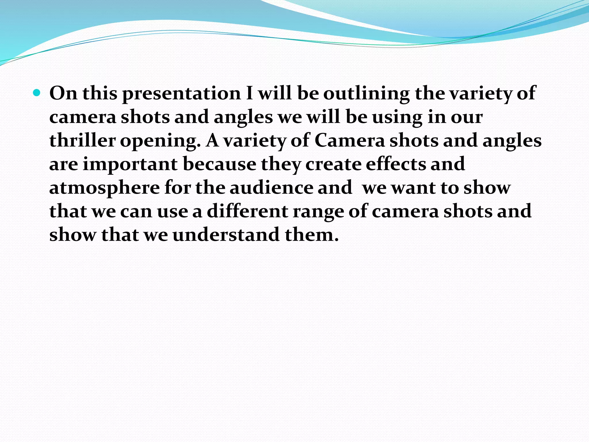 Camera shots & angles | PPT