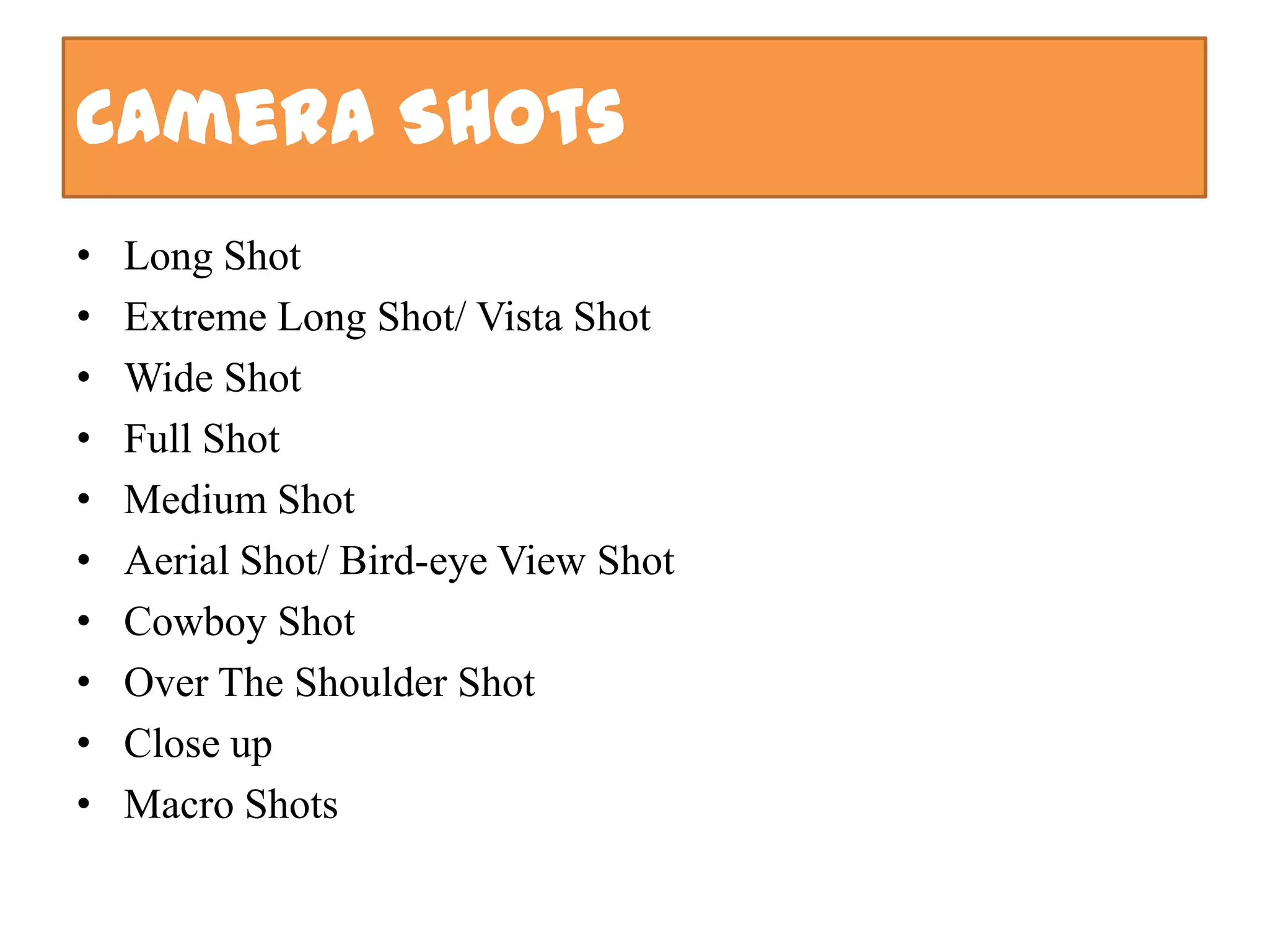 Camera shots & angles | PPT