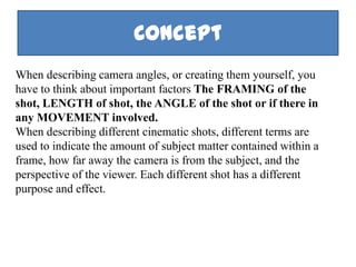 Camera shots & angles | PPTX