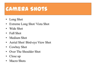 Camera shots & angles | PPTX