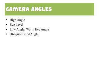 Camera shots & angles | PPTX