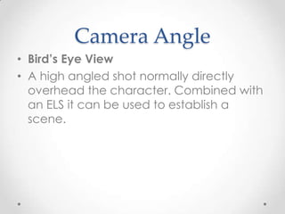 Camera shots, angles and movement | PPT