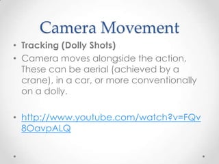 Camera shots, angles and movement | PPTX