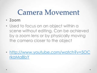 Camera shots, angles and movement | PPT