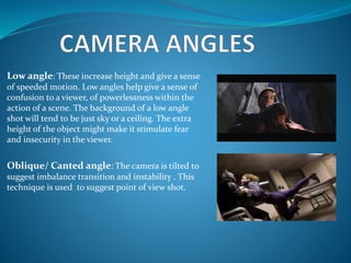 Camera shots, angles and movements | PPTX | Photography | Arts and Crafts